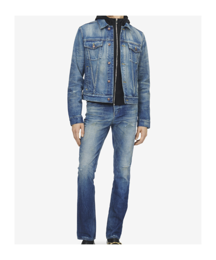 ALEXANDER MCQUEEN Alexander McQueen Faded Panel Denim Jacket